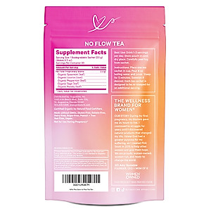 Pink Stork No Flow - Organic Sage Tea to Dry Up Breast Milk Supply and Decrease Milk Production, Stop Breastfeeding, Wean Lactation Naturally, Postpartum Essentials - 15 Sachets