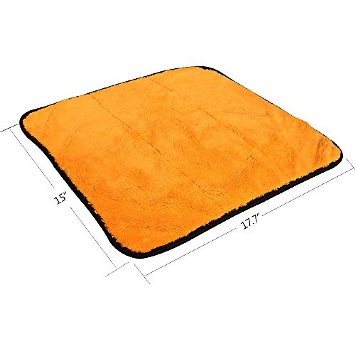 AutoCare 920GSM Super Thick Microfiber Car Cleaning Cloth Detailing Towel 15'' x 17.7'' (Yellow/Gray-3PCS)