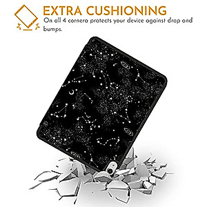 Hepix iPad Air 5th 4th Generation Case 2022 2020 Constellation, iPad 10.9 inch Case with Pencil Holder, Case for iPad Air 5/4 Case, Auto Sleep/Wake, Moon Star Space Trifold iPad 10.9 Cover, Black