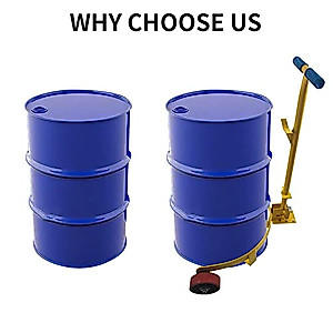 Kweetle Upgraded 55 Gallon Drum Dolly Barrel Wheels Barrel Dolly for 55 Gallon Drum Cart Round Dolly Steel Low Profile 1200lbs Heavy Duty Steel Frame Drum Cart for Workshops, Factories, Warehouses