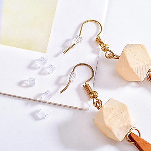 Silicone Earring Backs, 200PCS Soft Earring Stoppers, Clear Earring Backing Replacement for Stud Post Fishhook Earrings, Hypoallergenic