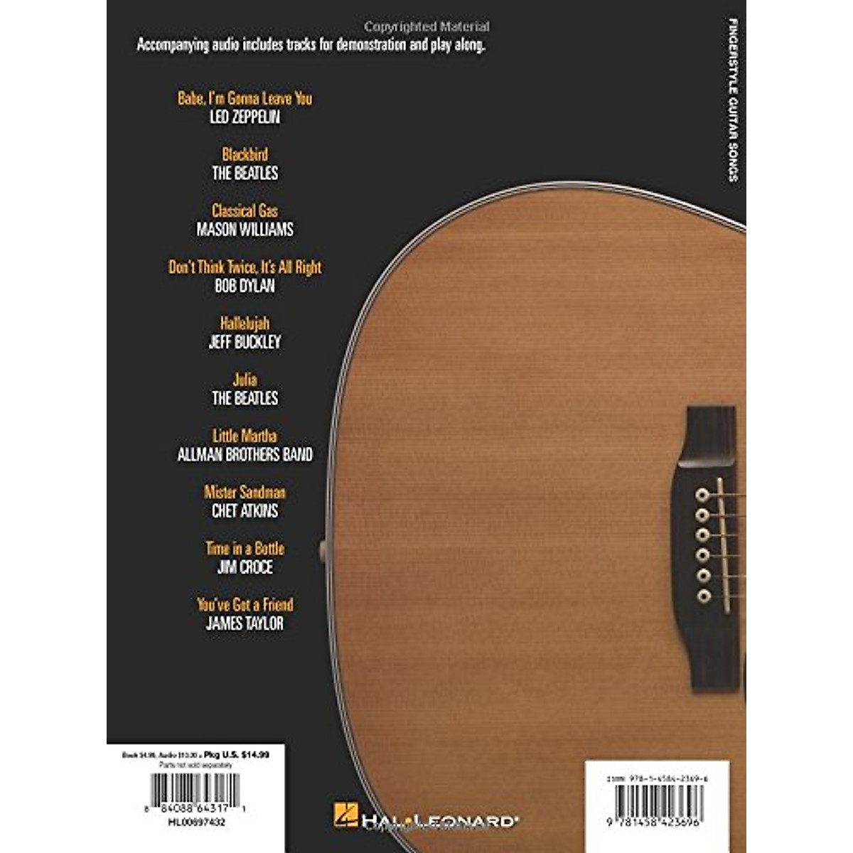 Fingerstyle Guitar Songs - Hal Leonard Guitar Method Supplement (Book/Online Audio) (Hal Leonard Guitar Method (Songbooks))