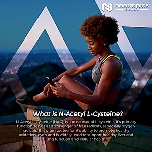 Nootropics Depot N-Acetyl L-Cysteine Capsules | 500mg | NAC | 180 Count | Supports Healthy Liver Function | Cellular Health | Glutathione Levels | Healthy Oxidation Levels