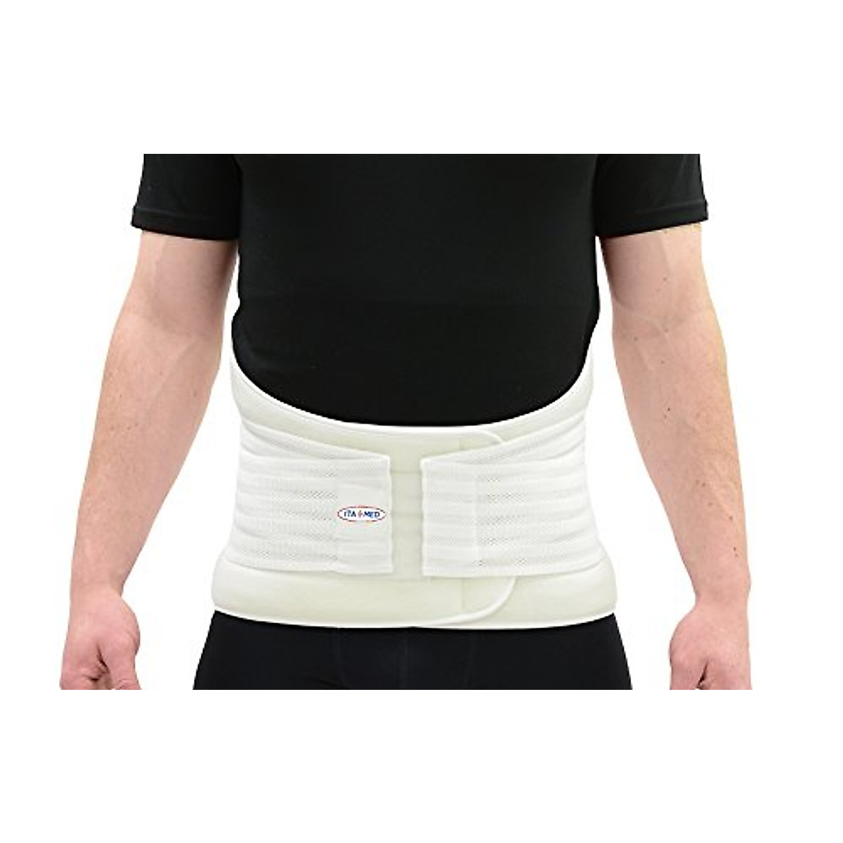 ITA-MED Improved Extra Strong Lower Back Support (12" Wide) Xlarge White