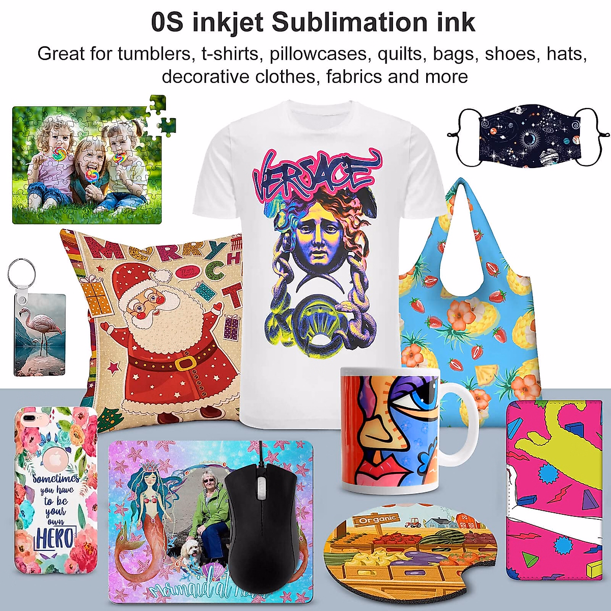 OFFICENTER 0S Inkjet Sublimation Ink for EcoTank ET-2760 ET-4760 ET-2750 ET-2720 ET-3760 ET-2850 ET-15000 ET-2800 ET-4700 ET-2803 ET-2850 ET-3710 C88 C88+ WF-2830 WF7710 WF7720 WF7210 WF3640 Printer