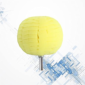 VICASKY Car Kit Car Kit Car Kit Wool Buffing Pad 2pcs Car Pads Detailing Buffer Hub Yellow Polished for Waxing Sponge Round Car Kit Wool Buffing Pad Wool Buffing Pad Wool Buffing Pad