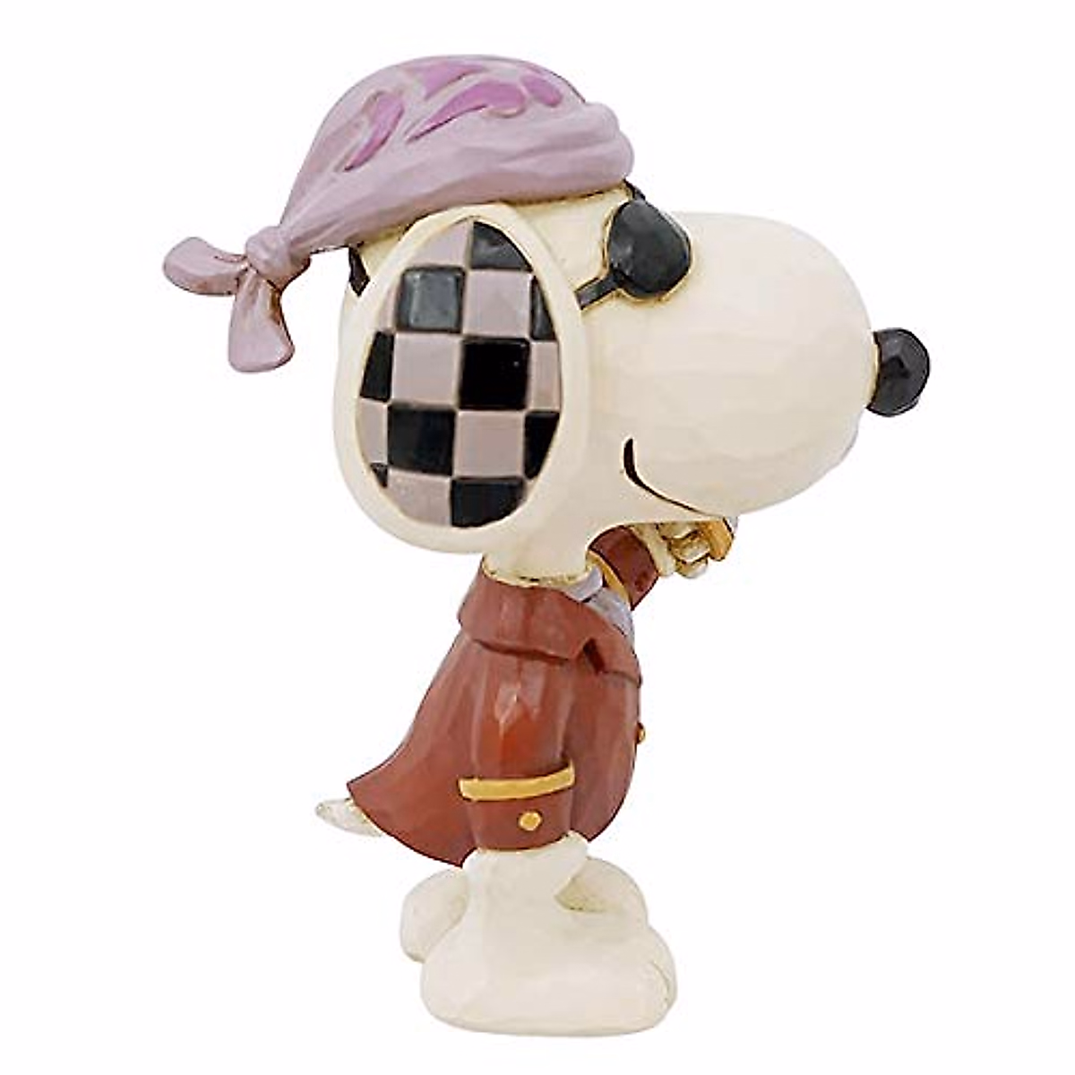 Enesco Jim Shore Peanuts Halloween Snoopy Pirate Miniature Figurine, Multicolor
