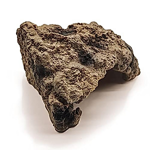 LUCOSIU Reptile Simulation Rock Cave Hideouts Terrarium Habitat Décor Bearded Dragon Hideout for Turtles Lizards Snakes Crab (Large)