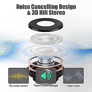 KCOOL Wireless Earbuds, HiFi Stereo Earphones Bluetooth 5.2 Headphones, Noise Reduction, Auto Pairing Mini Earbuds 30 hrs Playtime with Charging Case for Sports/Work, Gifts for Dad/Him