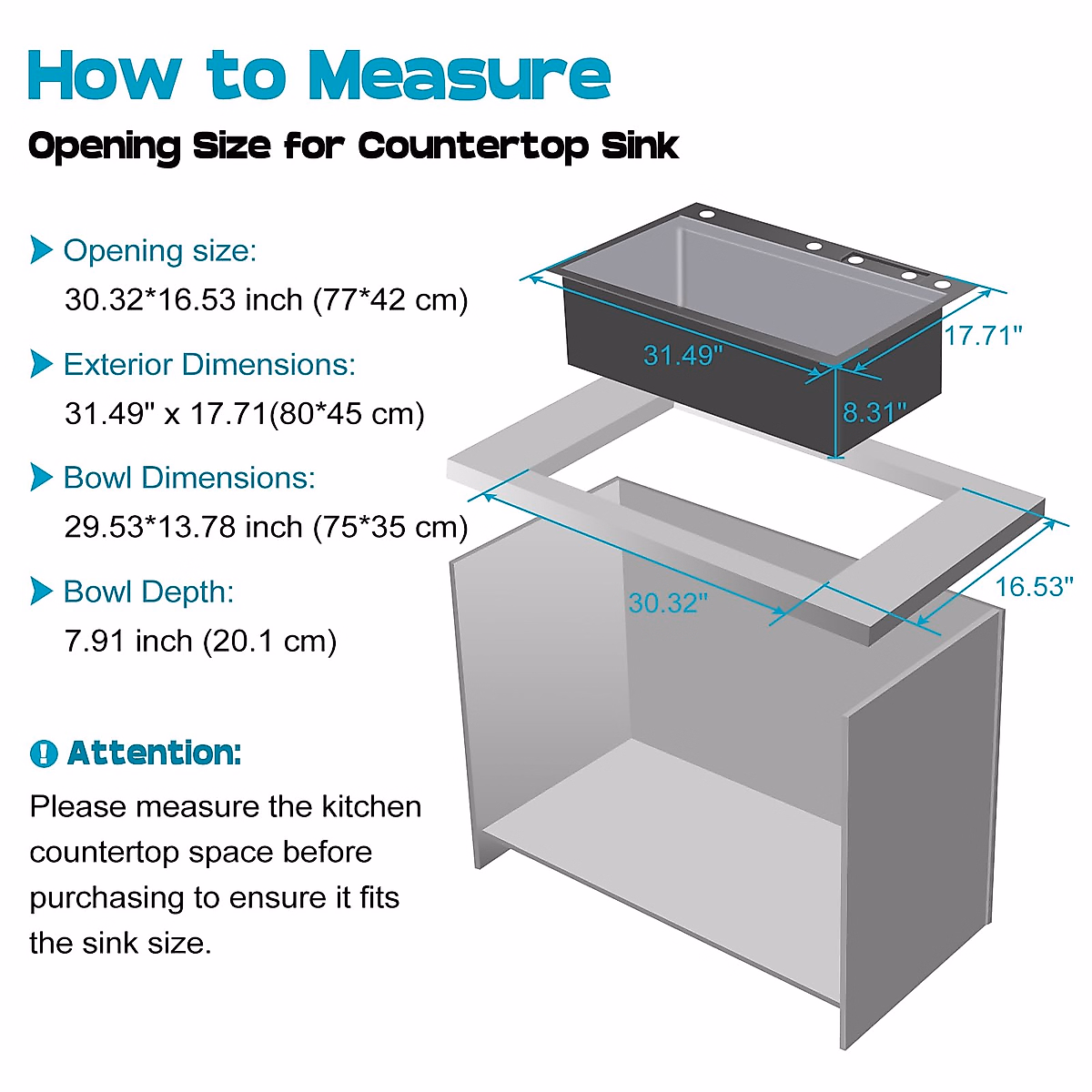 Kitchen Sink - Tiagowell 31.5'' Waterfall 304 Stainless Steel Nano Luxury Kitchen Sink with Topmount Workstation,Pull Out Faucet Combo,Cup Rinser & Sink Accessories for Kitchen,Bar,Resturant,Prep