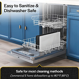 Thirteen Chefs Plastic Cutting Board with Juice Groove - Large Cutting Board for Meat, Grilling, BBQ, Smoking, Fruit, and More - 24" x 18" x 0.75" - Black