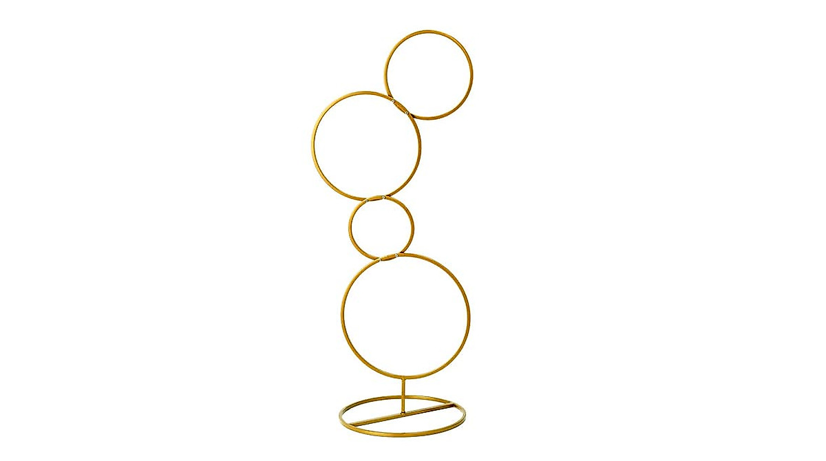 Efavormart 3ft Gold Hoop Stand: Wedding Arch & Centerpiece