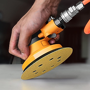 QYQRQF 5 Inch Sanding Discs Hook and Loop, 220 Grits 8 Holes Sandpaper Round Orbital Sander Paper for Woodworking Car Boat Metal Polishing, 50pcs