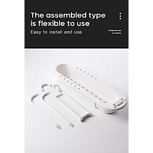 UUPOI Telescopic Sink Storage Rack, Expandable Dish Caddy Drying Rack, Drain Basket Tray Caddy Shelf Scrubber, Retractable Rack for Kitchen and Bathroom, Black