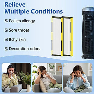 FLT4825 HEPA Filter B Replacement for Guar.dian Air Purifier AC4825 AC4300 AC4800 AC4900 AC4850, 4 HEPA Filter and 6 Pre-Filter