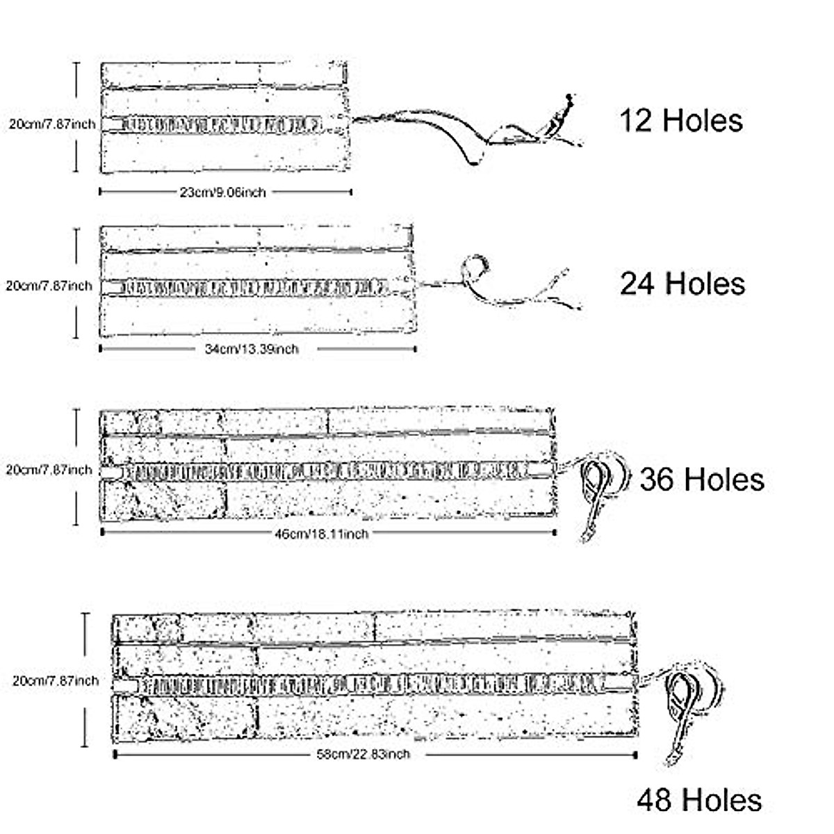 Canvas Pencil Roll Wrap 12/24/36/48 Holes, Multiuse Cartoon Cat Roll Up Pencil Case Large Capacity Pen Curtain for Coloring Pencil Holder Organizer