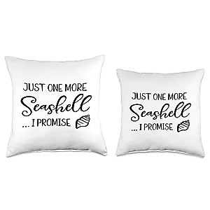 Shelling Shell Collector Gifts Collecting Shelling Seashells Collector Beach Throw Pillow, 16x16, Multicolor