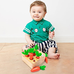 XJYQJD Montessori Toys for Babies 6-12 Months, Carrot Pulling Baby Toys 6 to 12 Months Carrot Harvest Game Fine Motor Skills Toys for 1 Year Old Toddlers Boys Girls Birthday Gifts