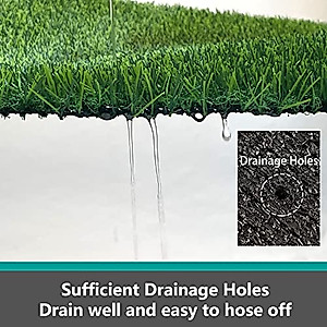 Falflor Artificial Trurf Area Rug 2.1' X 6' Grass Outdoor Rug Synthetic Grass Rug for Deck Realistic Fake Grass Turf Mat Indoor Outdoor Patio Mat Carpet Runner for Garden Balcony