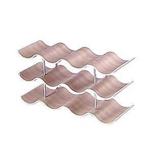 Creative Simplicity Creative Simplicity Wine Racks in 4 Layers to 14 Bottles Creative Simplicity Wine Racks in Corrugated Form Creative Simplicity Wine Rack for Home Decoration, Mounted, Removable,
