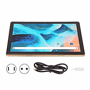 HD 10.1inch Tablet,WiFi Android HD Screen Tablet,6GB RAM 128GB ROM,Octa Core Processor,Portable 4G Call 5G WiFi 7000mAh Battery Tablet PC with Leather Shell(#1)
