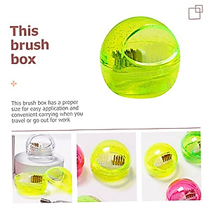 Beaupretty 3 Sets Grinding Head Cleaning Box Para Uñas Acrilicas Nail Set Tool Brush Cleaner Detachable Nail Bit Brush Cleaning Case Box Nail Drill Cleaning Brush Drill Bit Brushes