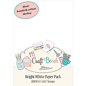 Lawn Fawn Little Snow Globe Bear, Add-On Dies & Template Stamp & Die Set Bundle with My Craft Bench Secure Storage Pocket & 80 LB Cardstock -Bundle of 6 Items