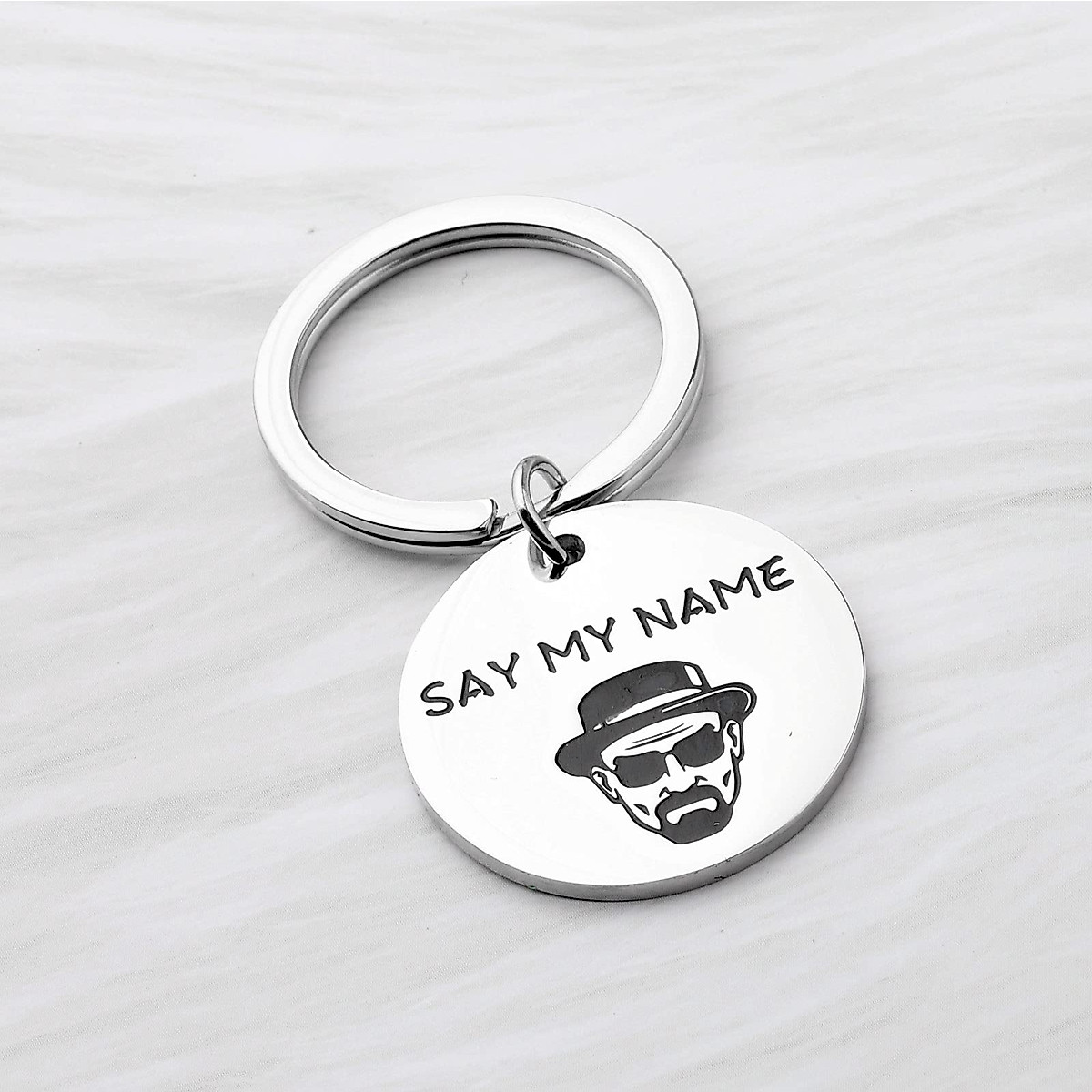 BLEOUK Crime TV Inspired Keychain Breaking Gift Bad Gift TV Show Fans Gift (Say MY name)