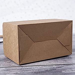 25-Pack Gable Brown Candy Treat Boxes,Small Goodie Gift Boxes for Wedding and Birthday Party Favors Box 6.2 x 3.5 x 3.5 inch
