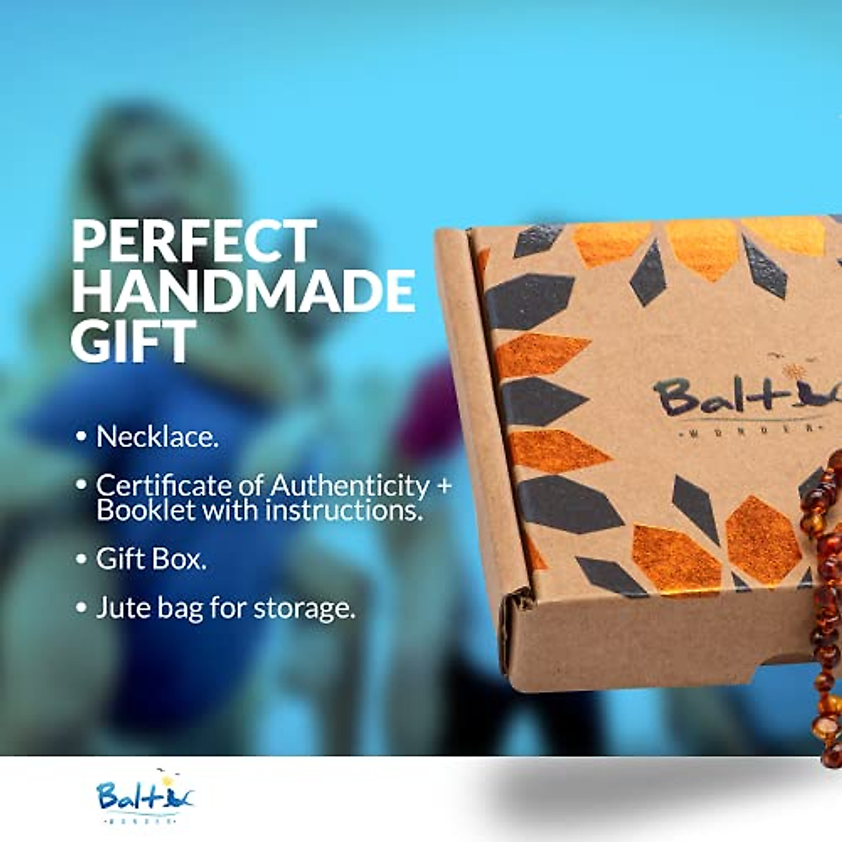 Baltic Wonder Baltic Necklaces (Baroque Polished Cognac) Certified as 100% Authentic Baltic Amber.