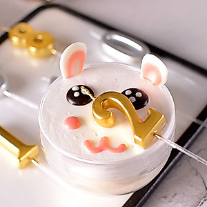 Gold Number Candles Numbers 1st One Number 1 Champagne Candle Glitter Happy Birthday Numeral Cake Topper Decoration for Adults/Kids Party Old Birthday Candle 16 18 10 13 14 12 21 31 11 19