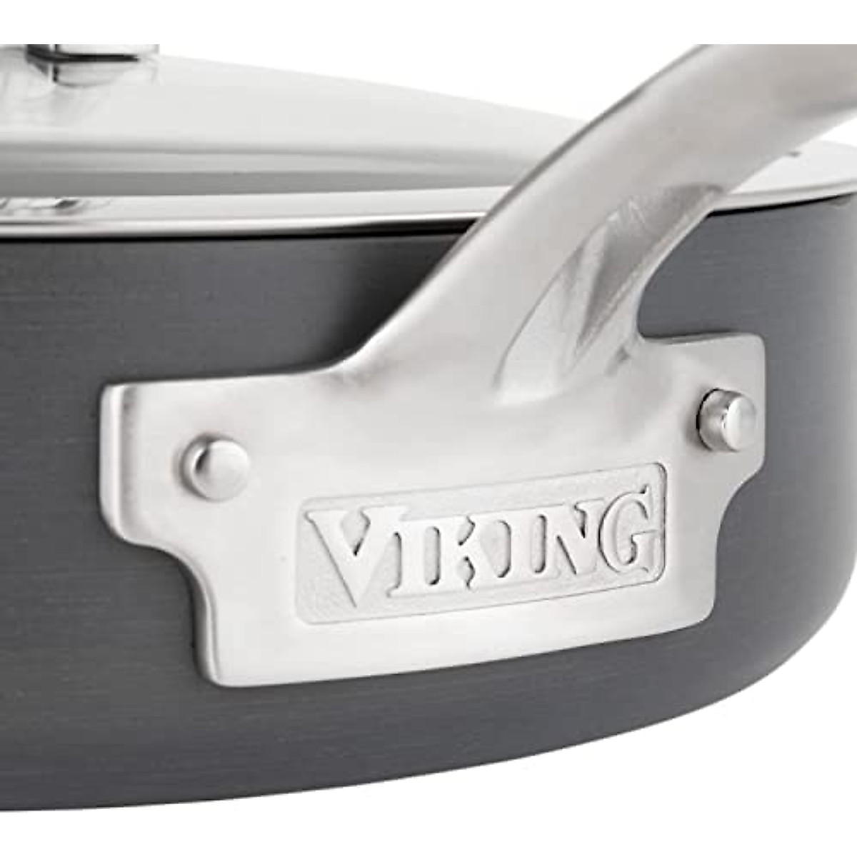 Viking Culinary Hard Anodized Nonstick Saucepan, 1 Quart, Includes Glass Lid, Oven and Dishwasher Safe, Works on Electronic, Ceramic, and Gas Cooktops