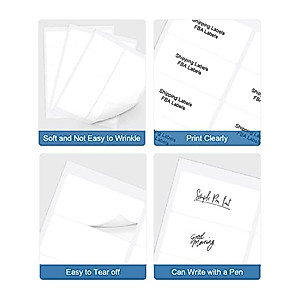 2" x 4" Shipping Address Labels Compatible with Avery 5163 8163, POLONO Internet Mailing Shipping Labels, White Sticker Labels for Laser/Ink Jet Printers, Permanent Adhesive (500 Labels, 50 Sheets )