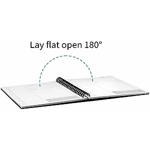 Daily Planner Undated, To Do List Notebook with Hourly Schedule, Time Management Manual and Planner, Personal Organizers, 7.6"x10.2", 48 Sheets/96 Pages, Black