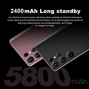 Unlocked Cell Phones, S22 Ultra 5G Android Smart Phone HD Full Screen Phone, 2+16GB RAM 6.53inch Touch Screen Dual SIM Mobile Cell Phone, Best for Father Childrens (White)