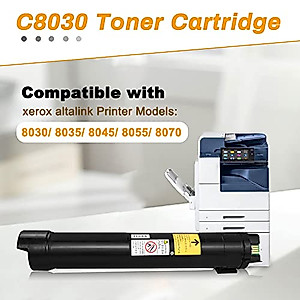 Vikua C8030 Toner Cartridge Compatible with xerox altalink,Black 1-Pack High Capacity Remanufactured Replacement for Xerox AltaLink C8030, C8035, C8045, C8055,C8070 Series Printers.1-Year Warranty