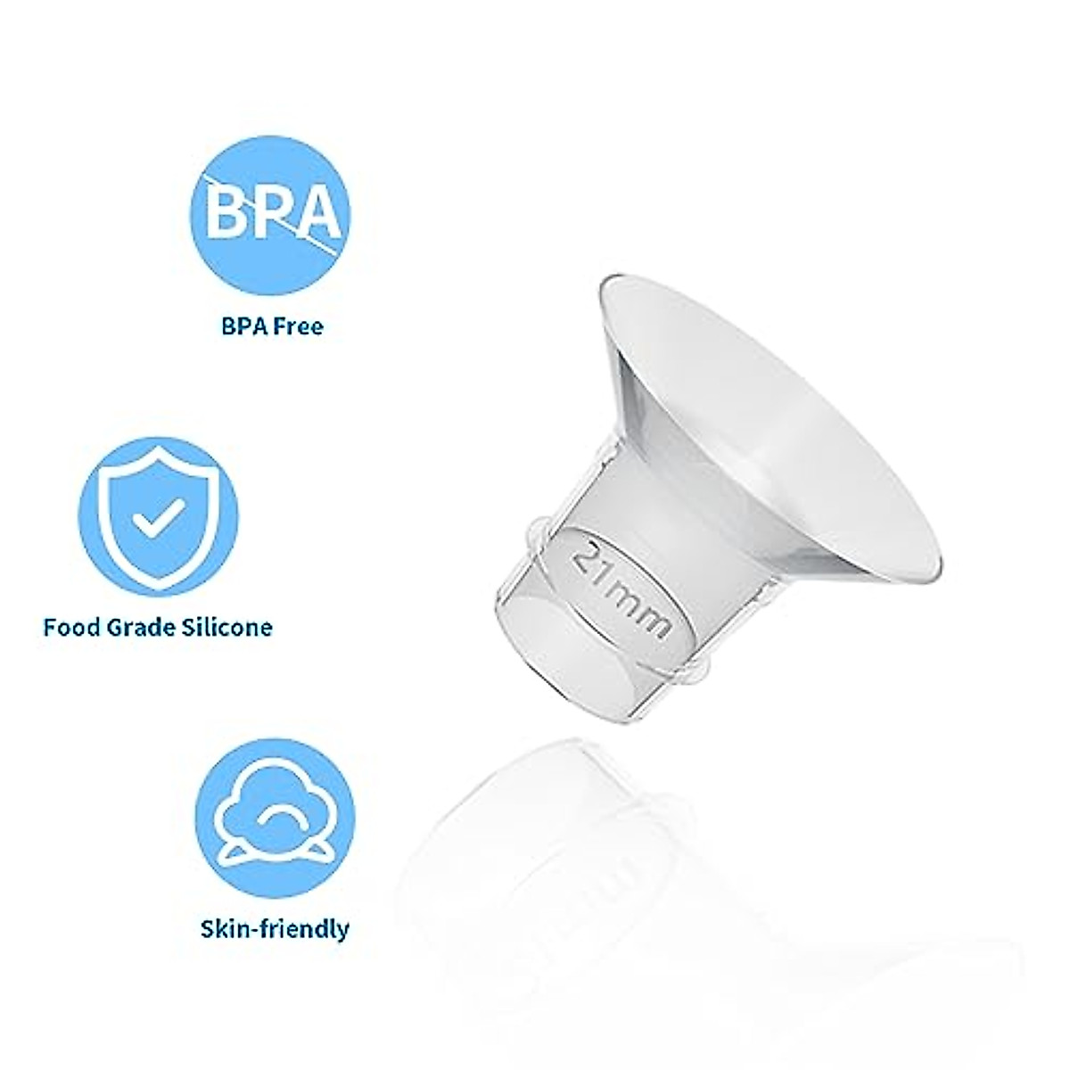 10pc Flange Inserts 13/15/17/19/21 mm,Compatible with S9/S9 Pro /S10/S12 Wearable Breast Pump,Breast Pump Flange Insert,Silicone Flange Insert,Nipple Flange Insert, Pump Flange Insert