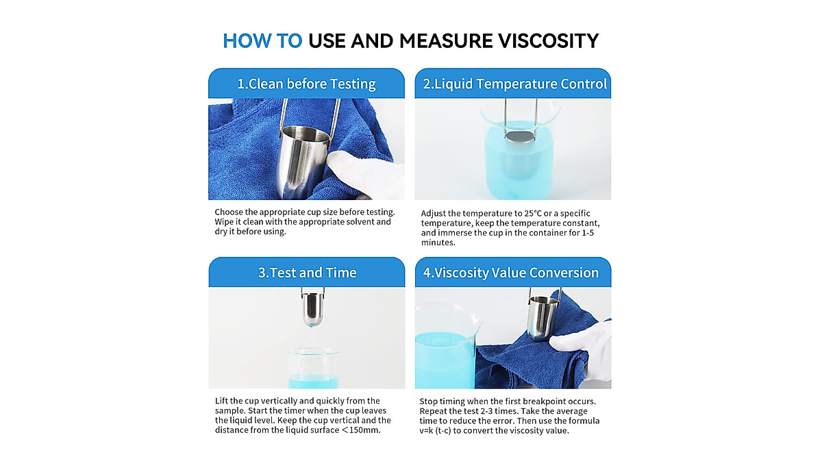 BAOSHISHAN NO.4 Zahn Cup | Viscosity Tester for Paint & Oil