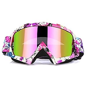 JAMIEWIN Motocross Goggles ATV Dirt Bike Motorcycle UTV MX OTG Offroad Riding Goggles Anti UV Dustproof Anti Fog Racing Skiing Goggles for Men Women Youth Kids