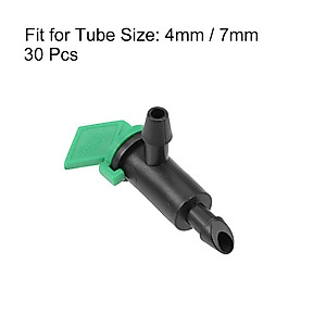 uxcell Flag Dripper 4 GPH 16L/H Emitter Sprinkler for Garden Lawn Drip Irrigation Connect 4/7mm Hose, Plastic 30pcs