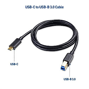 Cable Matters USB C to USB B 3.0 Cable 3.3 ft (USB C to USB Type B 3.0, 3.0 USB B to USB C) in Black