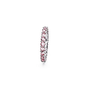 SWAROVSKI Matrix Vittore Ring, Pink Stones on a Rhodium Finished Band, Size 8, Part of the Matrix Vittore Collection