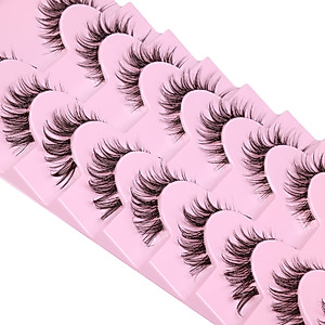 Wispy Lash Clusters 90Pcs Natural Eyelash Clusters Cat Eye Lash Extension Clear Band Cluster Lashes Natural Look Fluffy False Lashes 12MM
