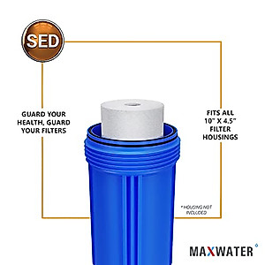 Max Water 5 Micron 10 inch x 4.5 inch Whole House Melt-Blown Polypropylene Sediment Water Filter Replacement Cartridge (Pack of 20)