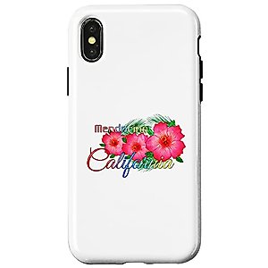 iPhone X/XS Mendocino California Tropical Flowers Family Vacation Case