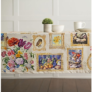 Maison d' Hermine Tablecloth 100% Cotton 60"x60" Decorative Square Tablecloths Washable Table Cover, Home, Wedding, Restaurant, Buffet Party & Camping, Masterpiece -Spring/Summer