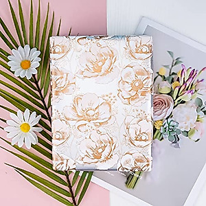 MAYPLUSS Wrapping Paper Roll - Mini Roll - 17 inch X 120 inch Per roll - 3 Different Pink and Gray Floral Design (42.3 sq.ft.ttl)