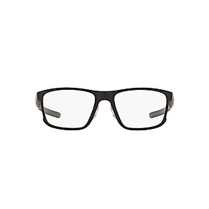 Oakley Men's Ox8051 Hyperlink Asian Fit Square Prescription Eyewear Frames, Satin Black/Demo Lens, 54 mm