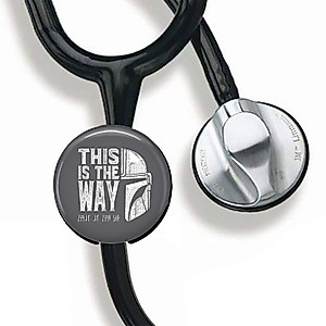 This is The Way Stethoscope Tag,Steth ID Tag,Nurse Doctor Stethoscope ID Tag,black