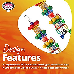 Super Bird Creations SB676 Spin Tower Bird Toy, Large Bird Size, 13" x 3" x 3"